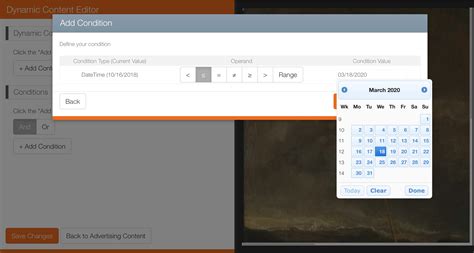 configuring conditional dynamic content