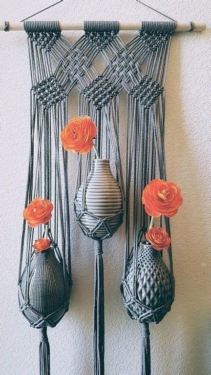 Макраме кожа и дерево кашпо для цветочных горшков Цветы вазы и цветочные горшки ВТОРАЯ