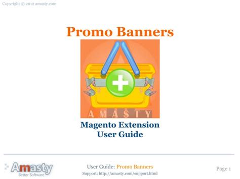 Promo Banners Magento Extension By Amasty User Guide Pdf