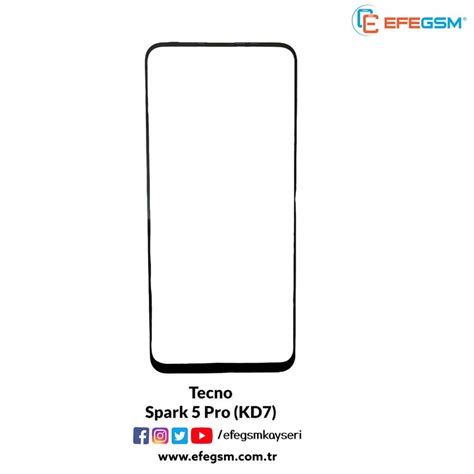 Tecno Spark 5 Pro Kd7 Ocalı Cam Efegsm