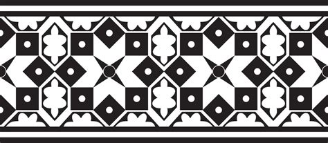 Seamless National Monochrome Black Ornament Of Ancient Persia Iranian