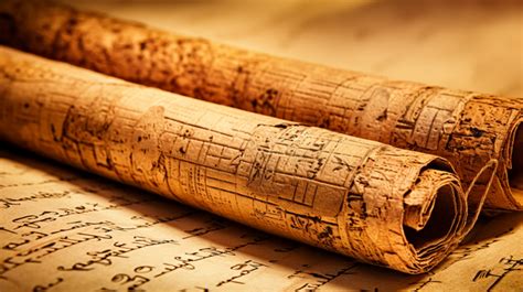 Vintage Papyrus Scroll Aged Texture On Parchment Paper Background Ancient Scroll Paper Scroll