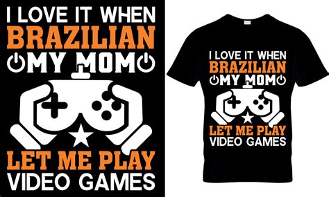 Gaming Typography T Shirt Design With Editable Vector Graphics I Love