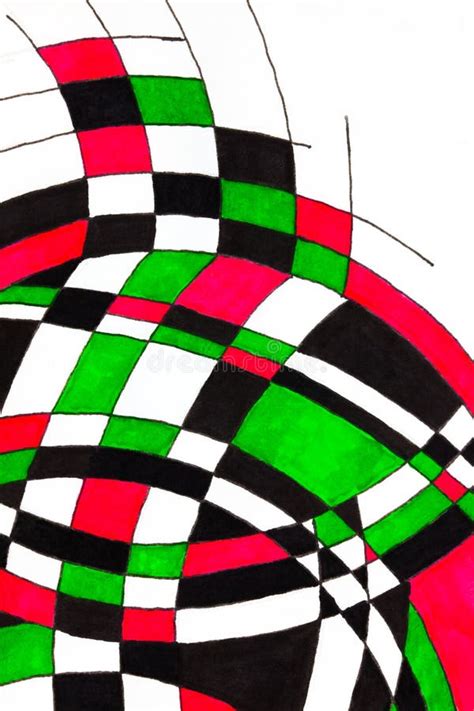 Marker Pen Drawing Of Curves Stock Illustration Illustration Of Colourful Bright