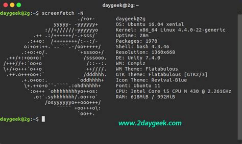 Screenfetch 在带有分发ascii艺术徽标的终端上获取linux系统信息 码农家园
