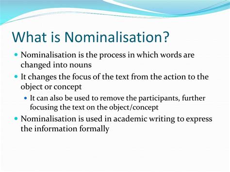 Ppt Nominalisation Powerpoint Presentation Free Download Id 2733481