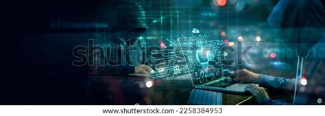 Hacker Breaking Into Security Network System Photos And Images