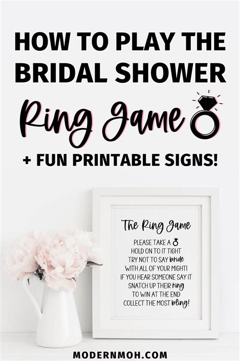 Wedding Party Game Bridal Shower Games Put A Ring On It Bridal Shower