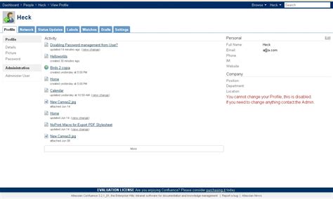 How To Disable Profile Editing By Users Confluence Atlassian Support