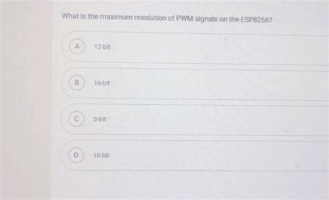 What Is The Maximum Resolution Of PWM Signals StudyX