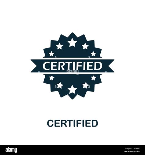 Certified Vector Icon Symbol Creative Sign From Quality Control Icons Collection Filled Flat