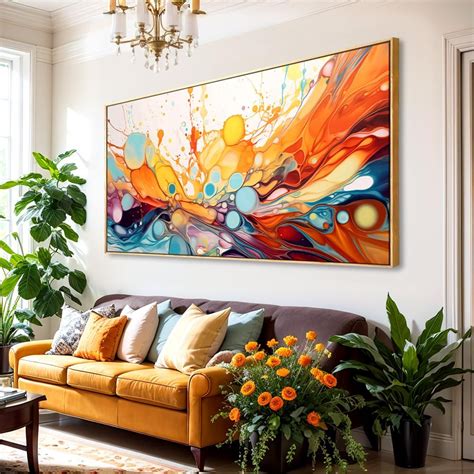 Framed Wall Art Modern Artwork Fantasy Abstract Canvas Painting