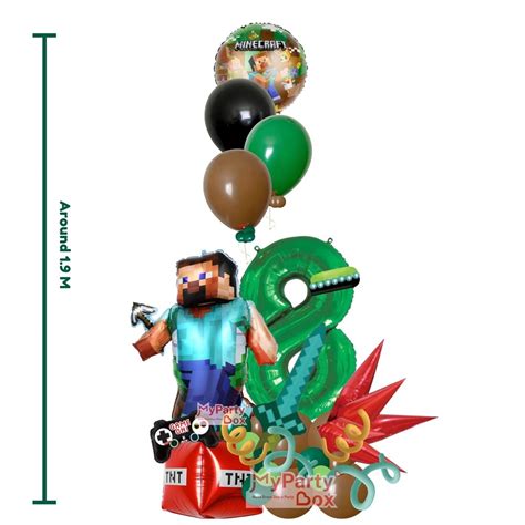 Minecraft Balloon Bouquet L Helium Balloons L Number Balloons Nz