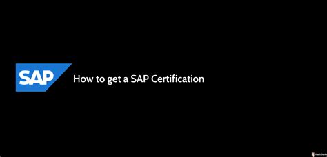 How Do You Get The Sap Certification Hashdork