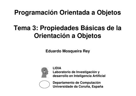 PDF de programación Programación Orientada a Objetos Tema 3