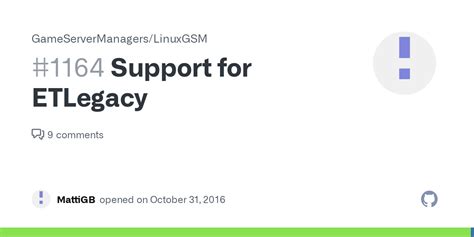 Support For Etlegacy · Issue 1164 · Gameservermanagerslinuxgsm · Github