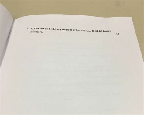 Solved A Convert Bit Binary Versions Of An And En Chegg Com