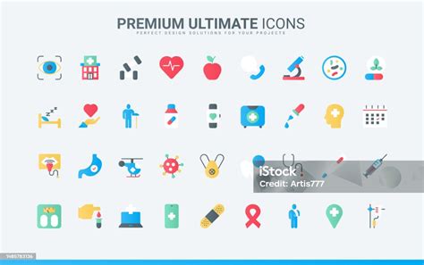 건강한 식료품 음식 트렌디한 플랫 아이콘 세트 신선한 유기농 과일과 채소 물 차 건강한 생활방식에 대한 스톡 벡터 아트 및 기타