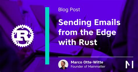 sending emails from the edge with rust mainmatter