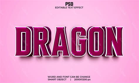 Dragon Text Effect Photoshop Premium Psd File
