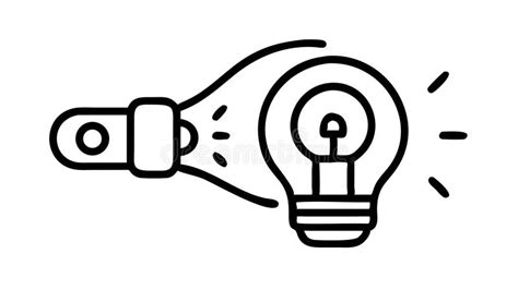 Spotlight On Idea Lightbulb Icon For Focus And Brilliance Vector