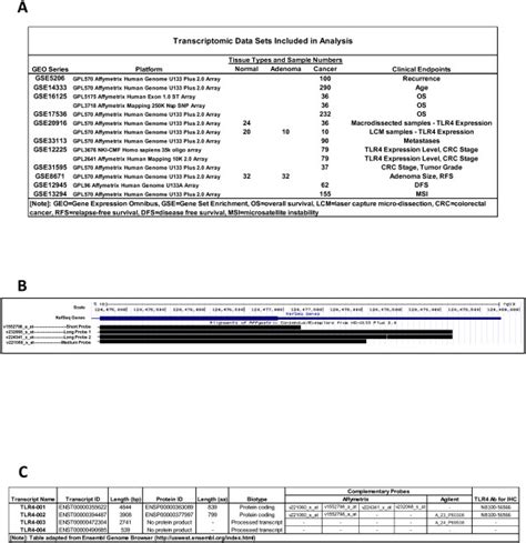 Data Sets And Description Of Probes With Corresponding Transcripts A Download Scientific