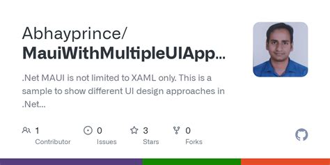 Github Abhayprince Mauiwithmultipleuiapproaches Net Maui Is Not Limited To Xaml Only This