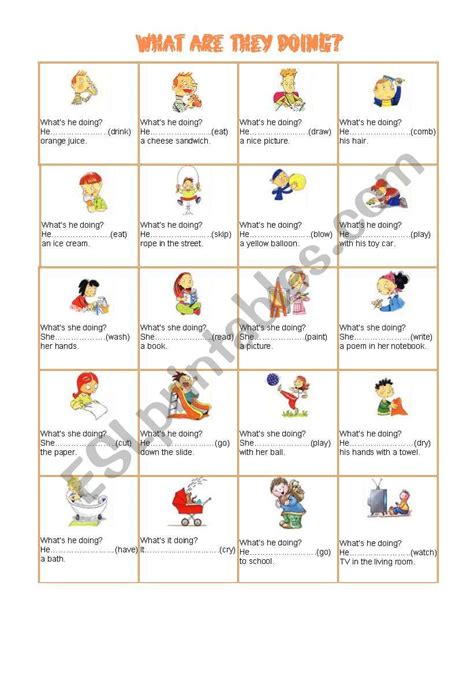 Present Continuous Present Simple Exercises Beginners Design Talk