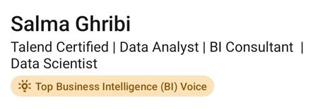 Honored To Be A Top Voice In Bi Salma Ghribi Posted On The Topic
