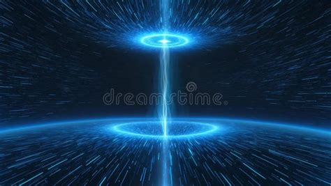 Realistic Image Of A Blue Gravitational Field Ai Generated Stock Illustration Illustration Of
