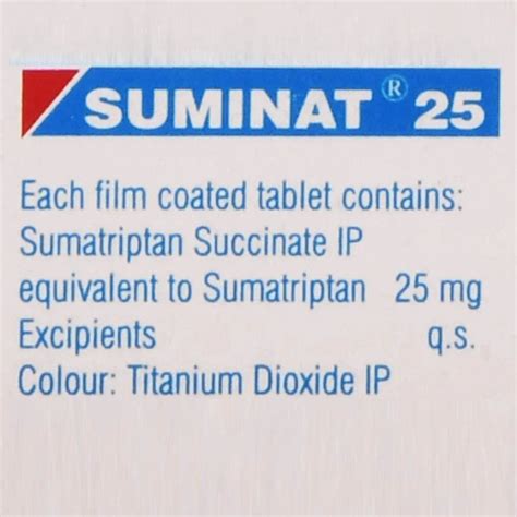 Suminat Sumatriptan Tablets 25 Mg At Rs 10 Tablet In Nagpur Id
