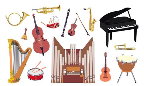 Classical Orchestra Instruments Vector Art Icons And Graphics For
