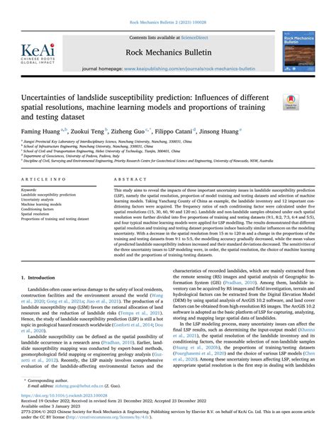 PDF Uncertainties Of Landslide Susceptibility Prediction Influences Of Different Spatial