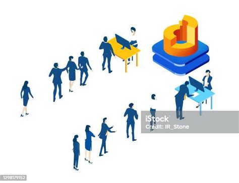 성장 차트를 중심으로 일하는 비즈니스 인력과 재무 관리 등대 측정 웹 배너 데이터 분석 전략 계획 위험 관리 투자 및 이익 개념 돈에 시간 3차원 형태에 대한 스톡 벡터