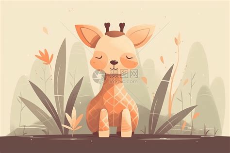卡通梅花鹿插画插画图片下载 正版图片600044405 摄图网