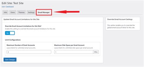 How To Set Up Email Account Limitations Per Subsite In Wp Multisite Wp Email Manager