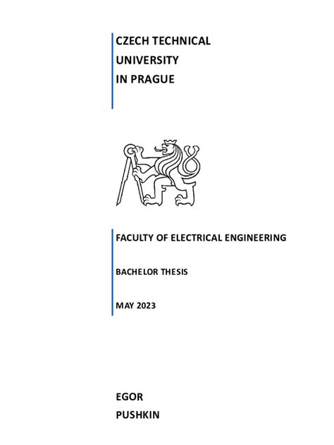 Fillable Online Dspace Cvut Program Master Of Science In Engineering
