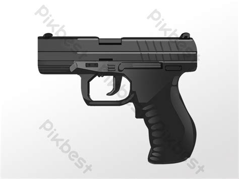 만화 경찰 권총 일러스트 Png Psd 무료 다운로드 Pikbest