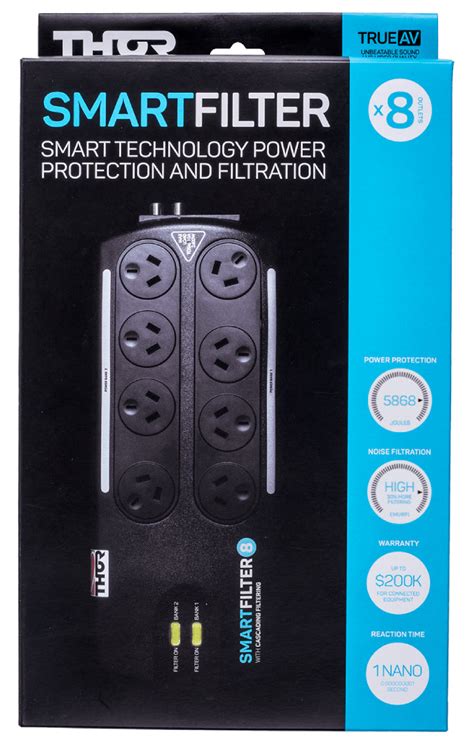 Thor B8 8 Way Surge Protector With Advanced Filtration Access Antennas