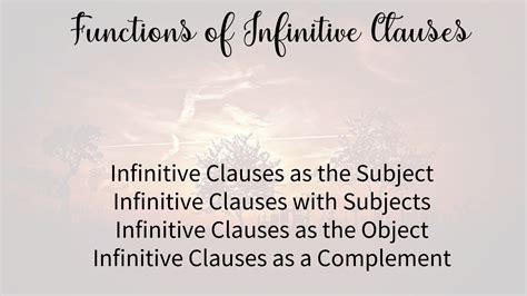 Understanding Infinitive Clauses A Simple Guide — Funny Face Fiction