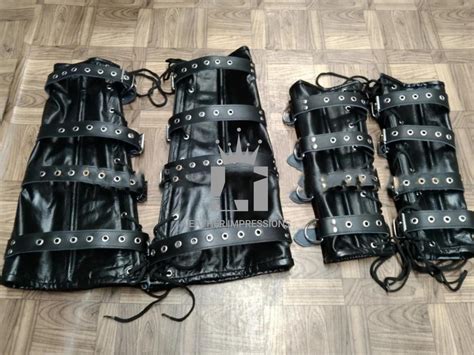 Leather Arm And Leg Binder Bondage Restraints