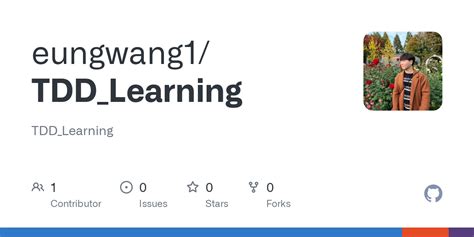 GitHub Eungwang TDD Learning TDD Learning