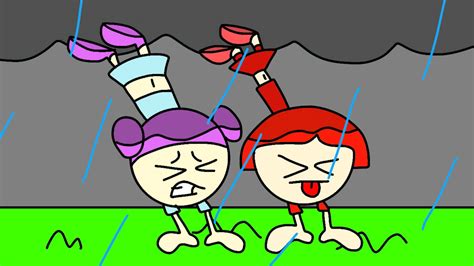 Pibby And Ruby Struggling Against The Wind By Luckykingg On Deviantart