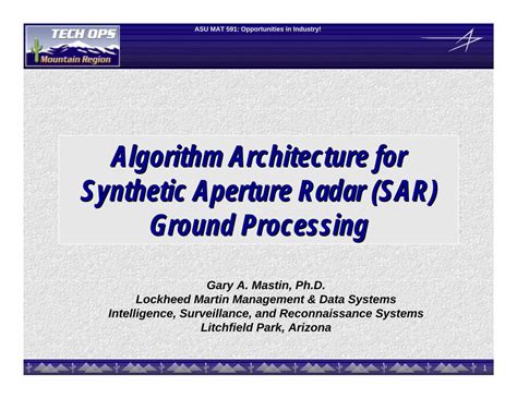 Pdf Algorithm Architecture For Synthetic Aperture Radar Sar Kuanglm031014pdf
