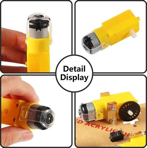 Generic 1 Set Yysm Dc Electric Motor With Plastic Tt Motor Tire Wheel 3