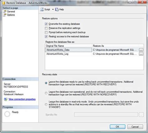 Criação E Restauração De Backup No Sql Server 2005 Devmedia