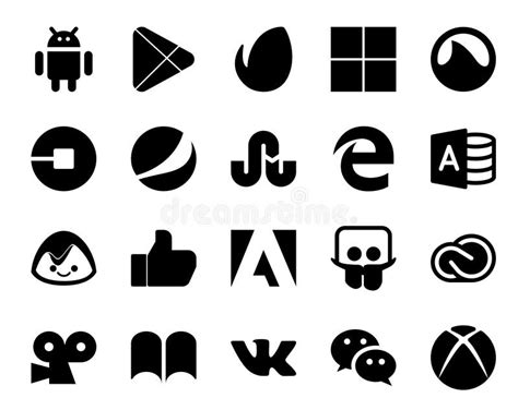 20 social media icon pack including creative cloud adobe driver like editorial photography