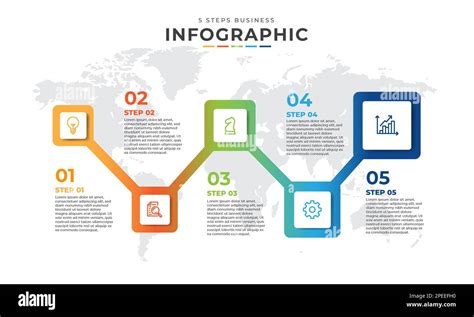 Editable Infographic Design 5 Steps Business Infographic Process Or Business Timeline