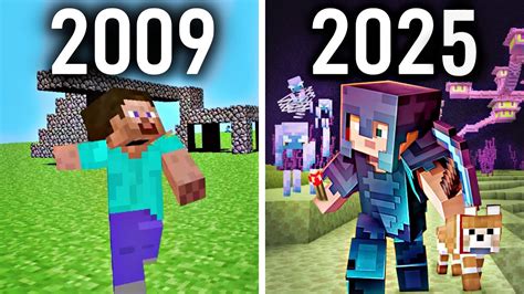 Evolution Of Minecraft 2009 2025 122 Update Minecraft Videos
