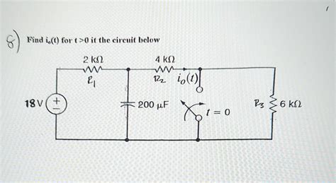 solved find i0 t for t 0 it the circuit below